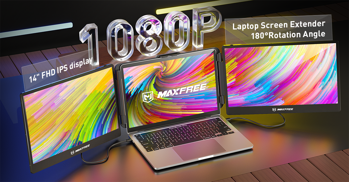Maxfree S2 Portable Tri-Screen Monitor: Triple Your Productivity Power ...
